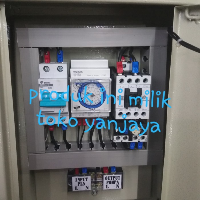 Jual panel timer pompa 1p 220v /panel timer pompa penyiraman taman ...