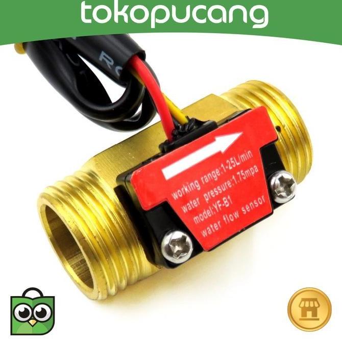 Jual [Rsd] Flow Sensor 1/2" Kuningan Meter 1/2 Inch Water Flowsensor ...