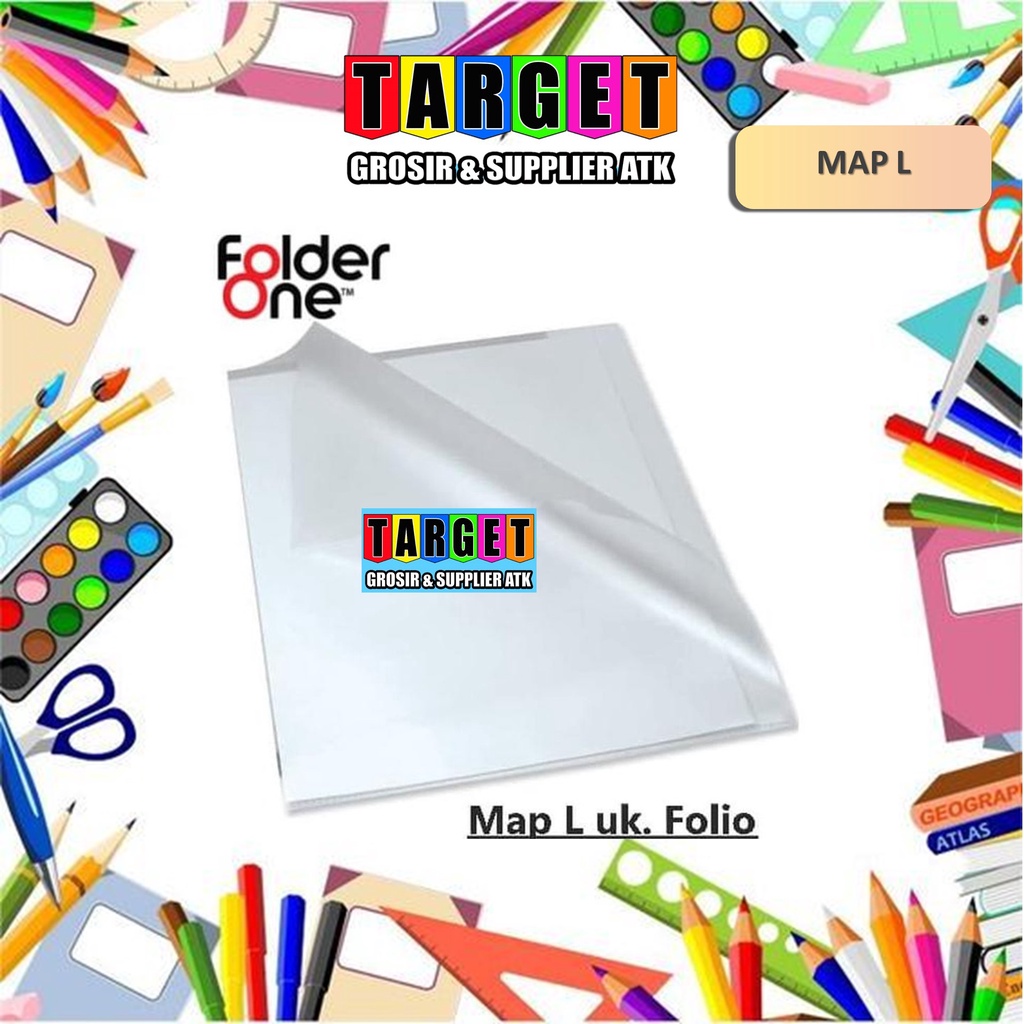 Jual Map Plastik A4 F4 Map Folder L Transparan Bening Warna Clear