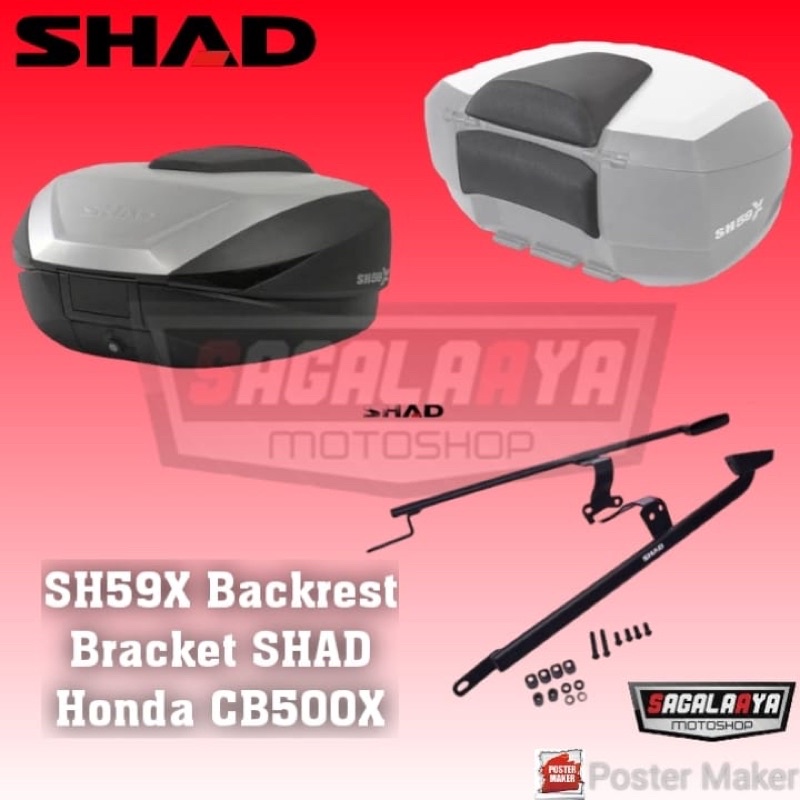 Jual Box SHAD 59X SH59X Expandable Alumunium Backrest Bracket SHAD ...