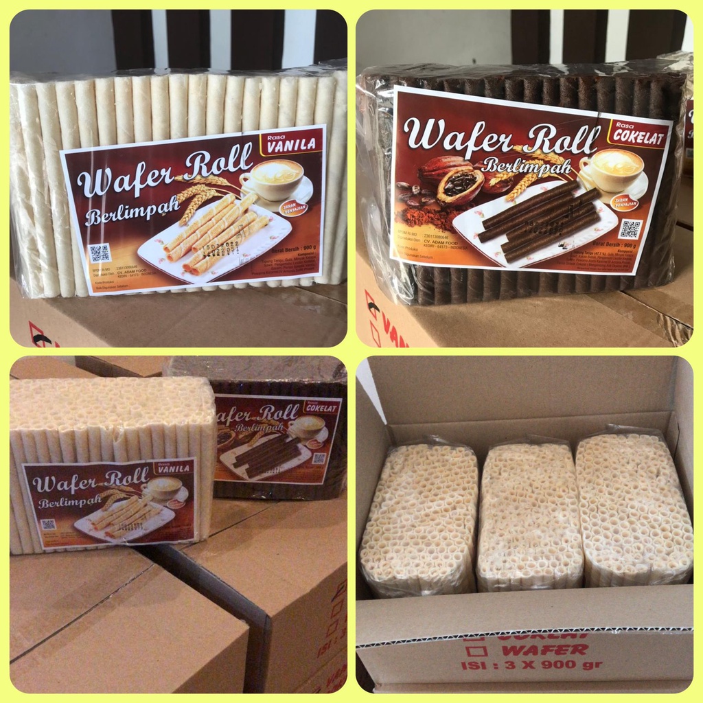 Jual WAFER ROLL PACK BERAT 900 GRAM | Shopee Indonesia