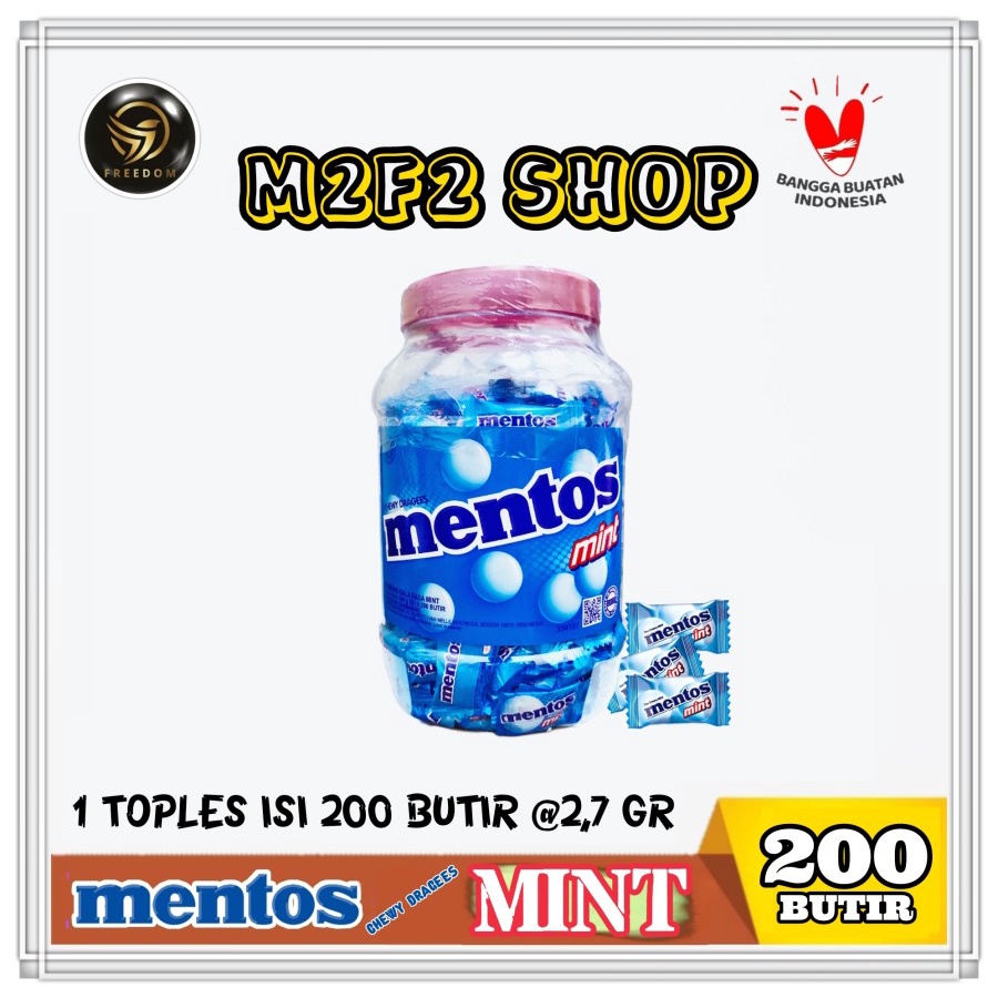 Jual Permen Mentos Mint Chewy Dragees Jar | Toples - 540 gr (Kemasan ...