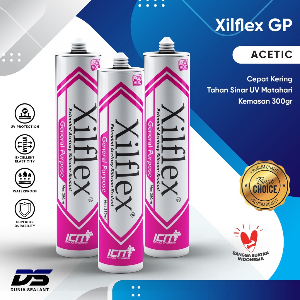 Jual XILFLEX GP 300g Silicone Sealant Lem Keramik Kaca ACP | Shopee ...