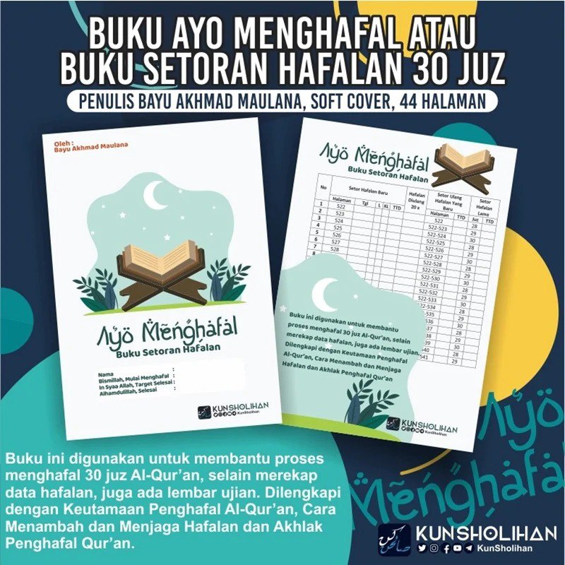 Jual BUKU AYO MENGHAFAL - BUKU SETORAN HAFALAN (KUN SHOLIHAN) | Shopee ...