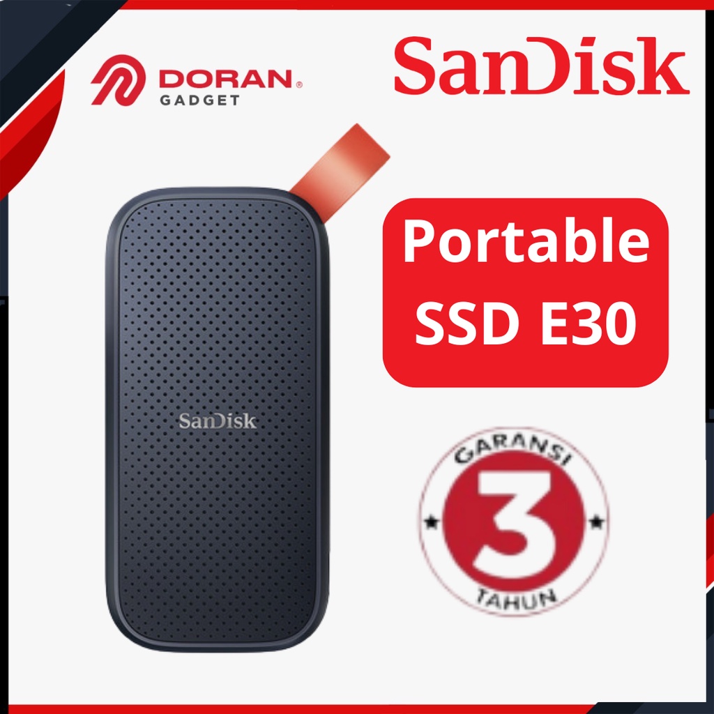 Jual Sandisk E30 Portable External SSD USB 3.2 800MB/s SSD Eksternal - Garansi Resmi 3 Tahun ...
