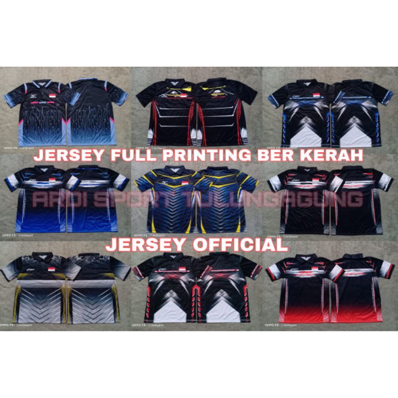 Jual Baju full printing ber kerah, baju official, jersey ber kerah ...