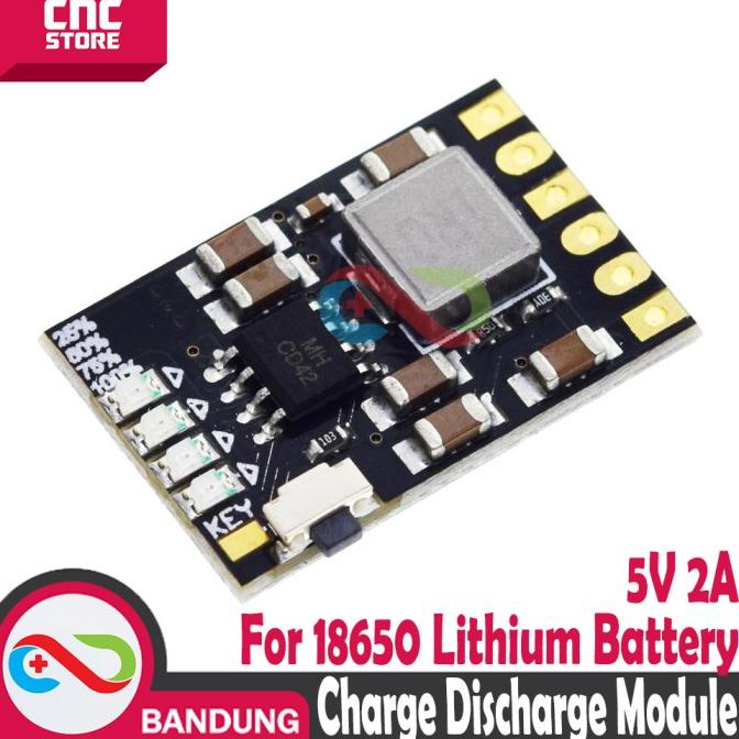 Jual CHARGE AND DISCHARGE MODULE 3.7V 4.2V 18650 LITHIUM BATTERY 5V 2A ...