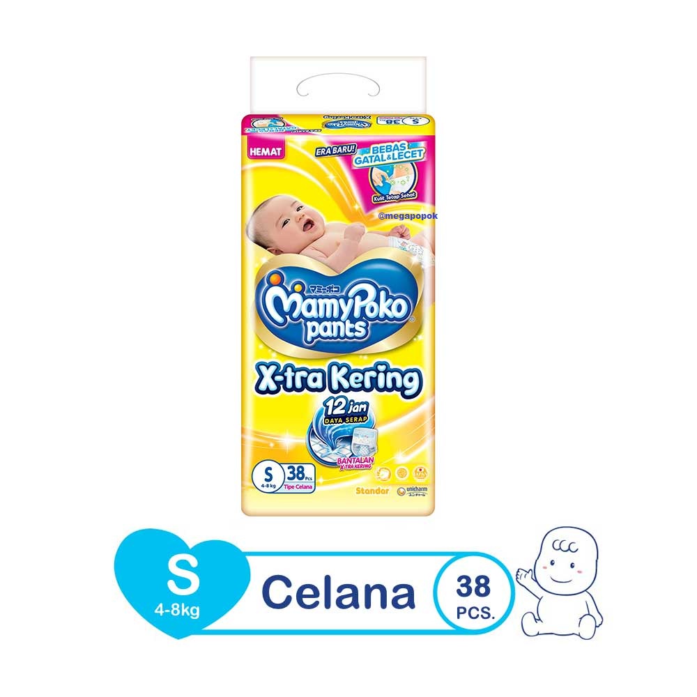 Jual Mamypoko pants x-tra kering extra S38 M32 L28 XL26 XXL24 mamy poko ...