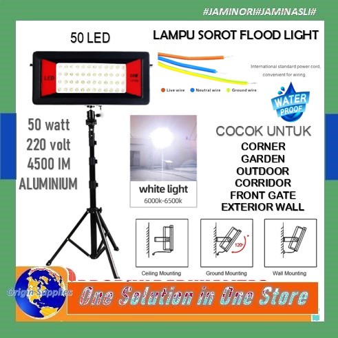 Jual Paket lampu LED 50w Video Light Panel Lampu Studio Vlog Foto Smartphone 2,1m lampu foto ...