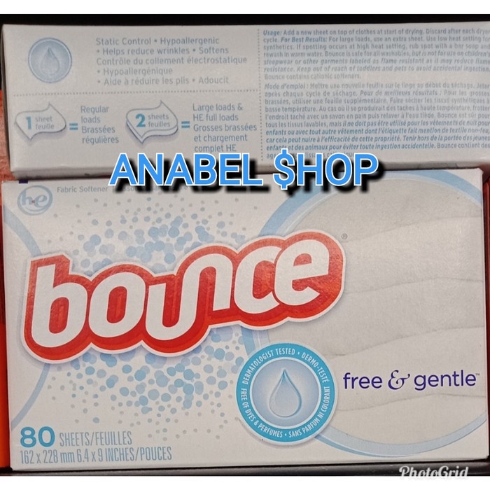 Jual Bounce Dryer Sheet Softener Wipes Tisu Pelembut Tissue Pewangi ...