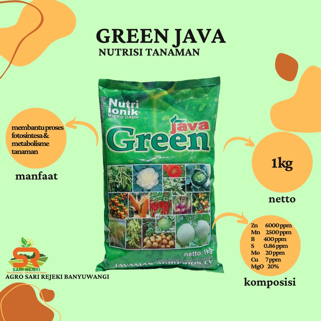 Jual JAVA GREEN 1KG PUPUK NUTRI IONIK MIKRO DAUN dan pupuk ionik ...