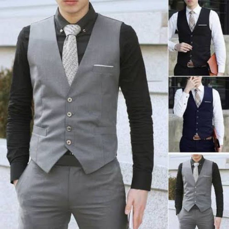 Jual Vest formal - Rompi pria Setelan Dalaman Jas pria Rompi Jas pria ...