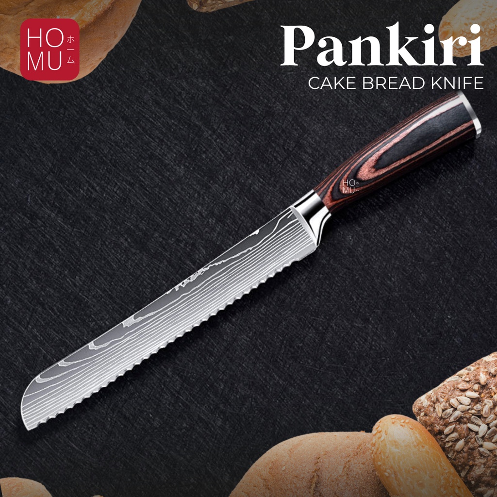 Jual HOMU PANKIRI CAKE BREAD KNIFE PISAU ROTI POTONG CAKE GERIGI HANDLE ...