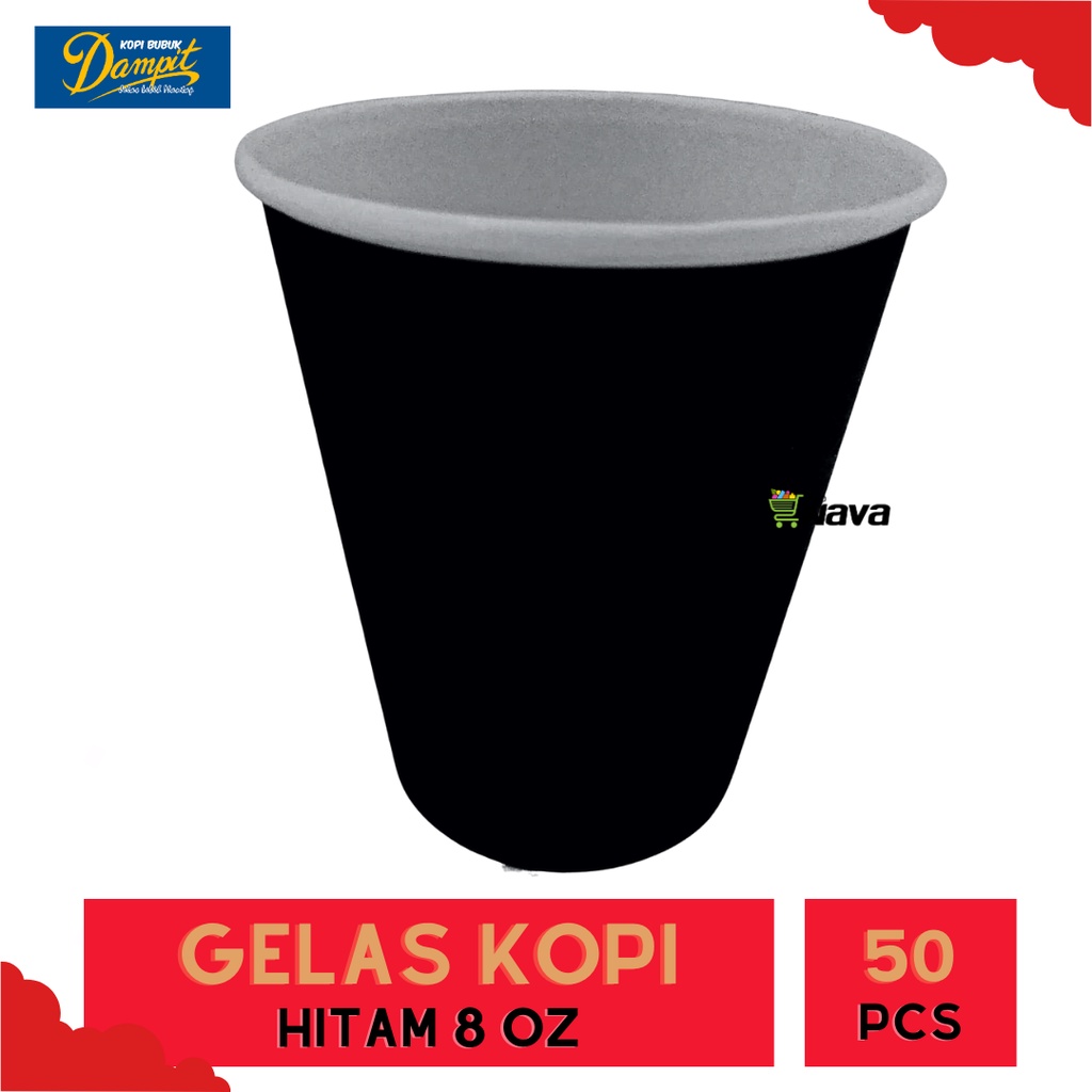 Jual PAPER CUP HITAM 8 OZ / PAPER HOT CUP /GELAS KERTAS HITAM 8 OZ | Shopee Indonesia