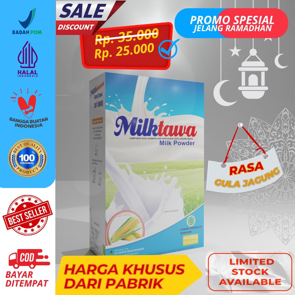 Jual Susu Kambing Etawa Milktawa Rasa Original dengan Gula Jagung ...