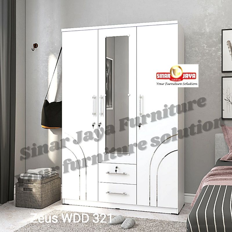 Jual Lemari pakaian 3 pintu WDD / Apollo - Zeus | Shopee Indonesia