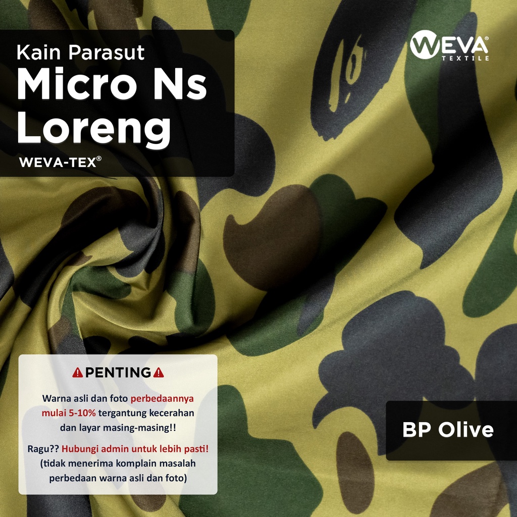 Jual Bahan Kain Jaket Parasut Micro NS Loreng Waterproof Murah | Shopee ...