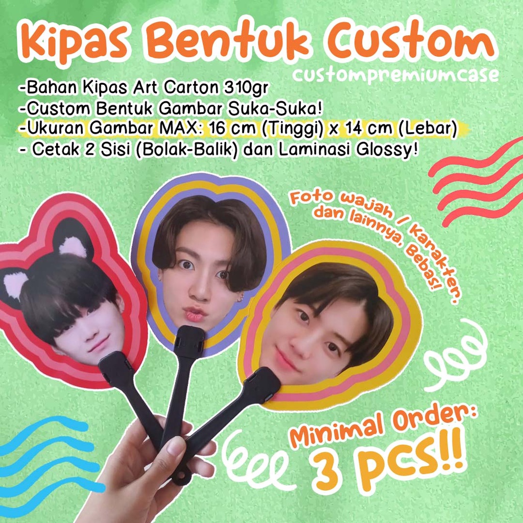 Jual Merch Kipas / Fan Bentuk Custom [Minimal Order 3pcs] - Custom ...
