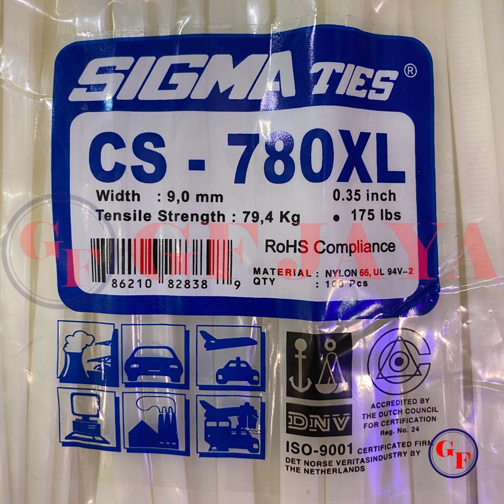 Jual Kabel Ties Sigma CS-780XL 78cm x 9.0mm Putih / CS780XL CV780 CV ...