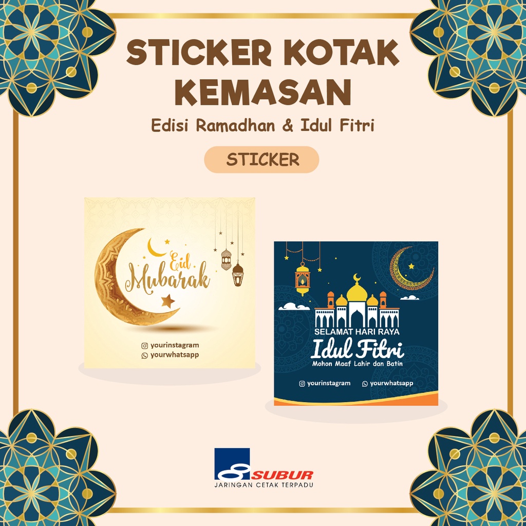 Jual Sticker kemasan sticker packaging sticker toples sticker lebaran ...