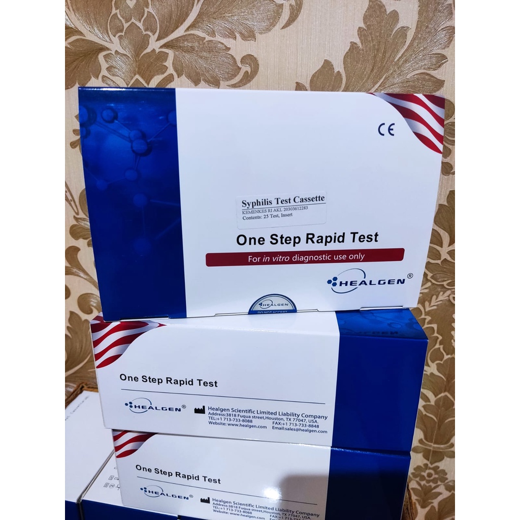Jual Healgen rapid tes syphilis cassete isi 25tes / Pemeriksaan TPHA ...