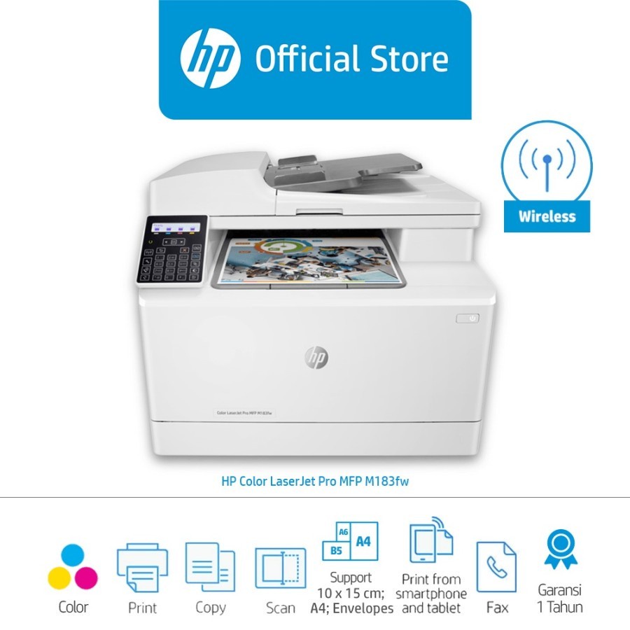 Jual PRINTER HP Color LaserJet Pro MFP M183fw | Shopee Indonesia