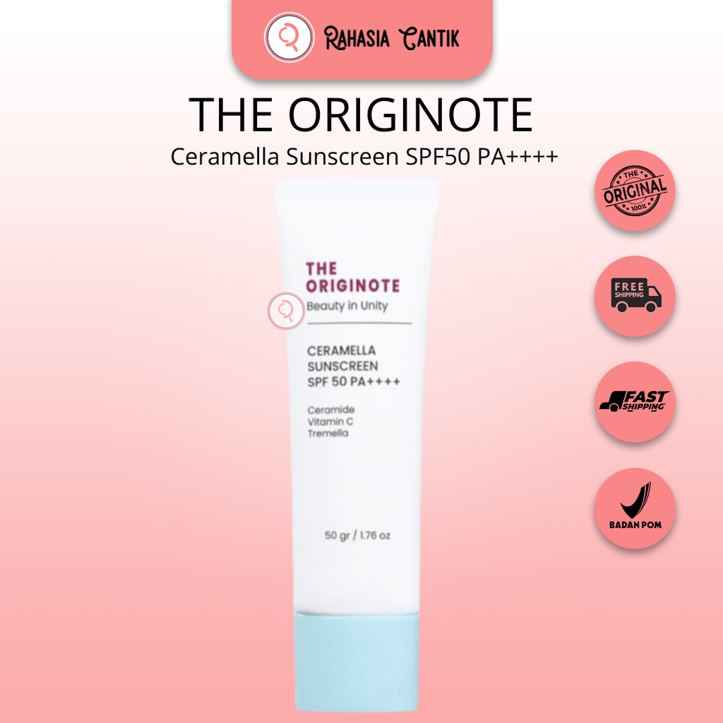 Jual The Originote Ceramella Sunscreen SPF50 PA++++ 50gr | Shopee Indonesia