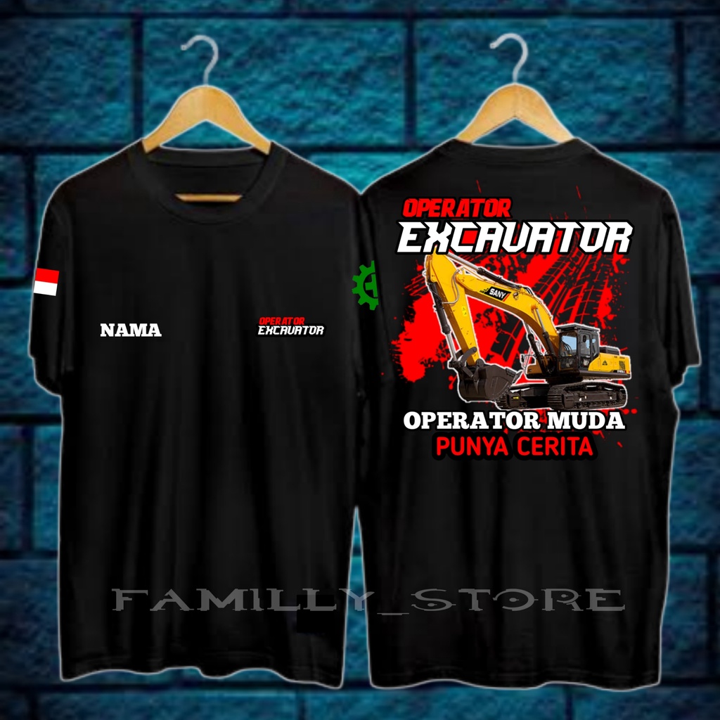 Jual KAOS OPERATOR EXCAVATOR SANY KAOS SABLON BISA REQUEST NAMA GAMBAR ...