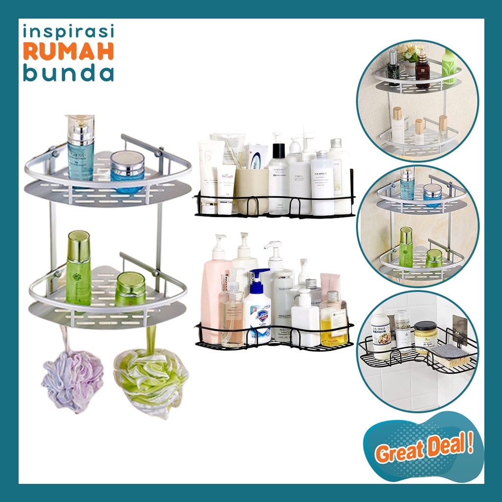 Jual Rak Sudut Kamar Mandi Rak Sabun Rak Toilet Rak Kamar Mandi Dinding ...