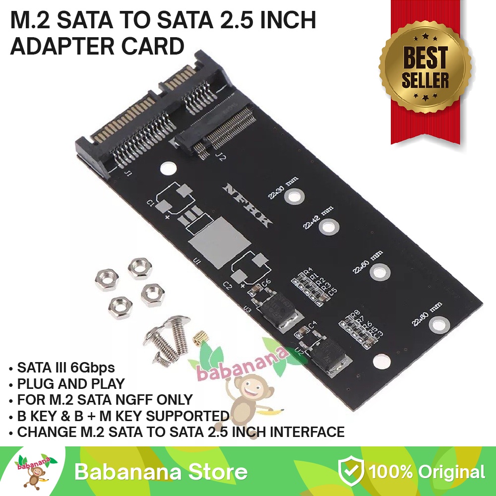 Jual SATA to M.2 SATA NGFF B + M KEY CONVERTER ADAPTER SSD HDD HARDISK ...