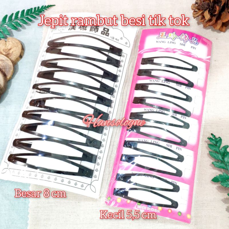 Jual jepit rambut besi warna hitam tik tok / jepitan tip top | Shopee ...