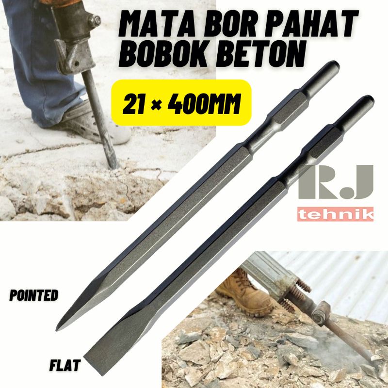 Jual Mata Bor Jack Hammer Bobok Betel Pahat Beton Flat Pointed Lazaro ...
