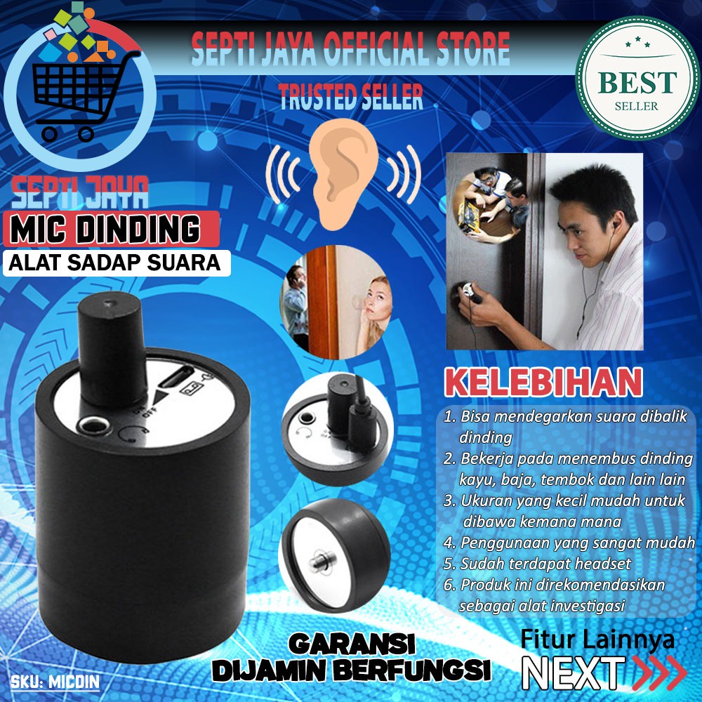 Jual Ear Listen Mini Spy Bug Wall Home Microphone Alat Pemantau ...