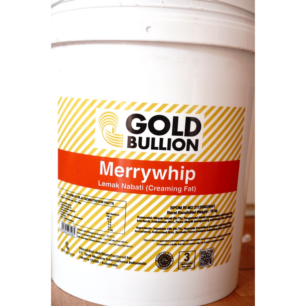 Jual GOLD BULLION Merrywhip Lemak Nabati 1 Kg - Repacking | Shopee ...