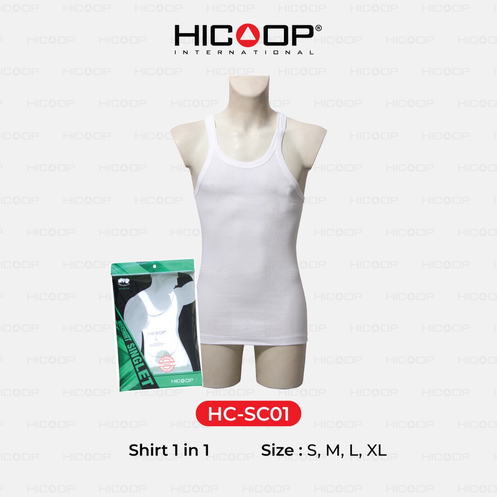 Jual Hicoop Kaos Dalam Pria White HC-SC01 | Shopee Indonesia