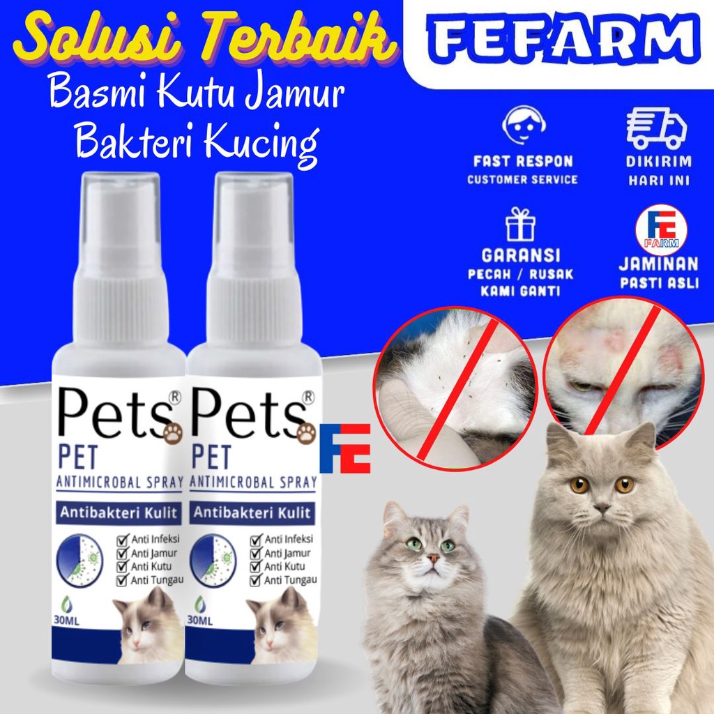Jual Cat Spray Obat Kucing Semprot Anti Jamur Infeksi Dan Anti Bakteri ...