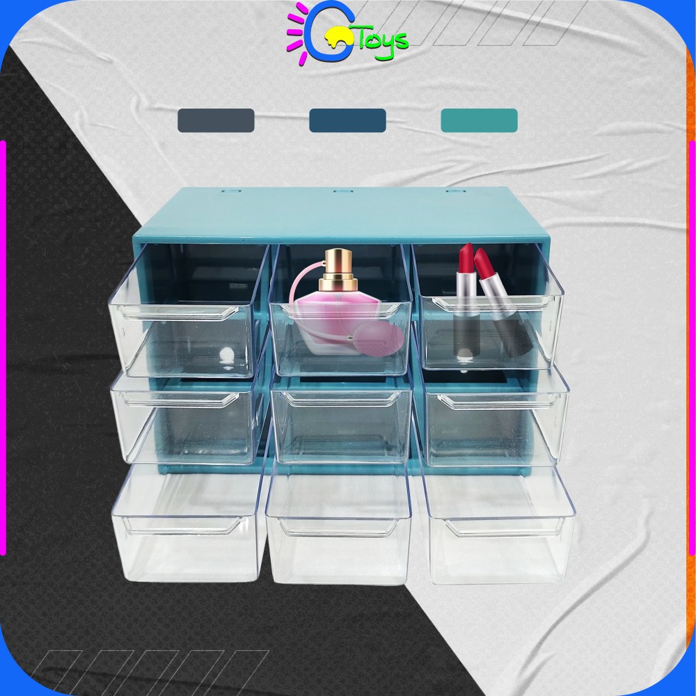 Jual CR-C804 Kotak Laci Perhiasan kotak Aksesoris Mini 9 Sekat / Kotak ...