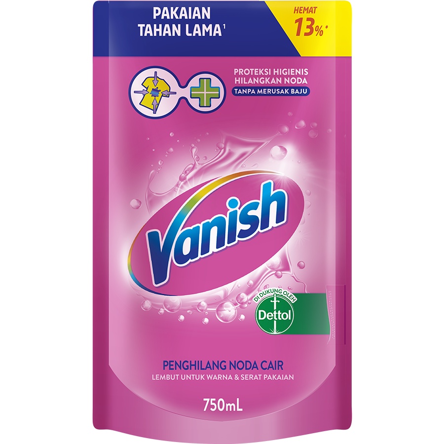 Jual VANISH CAIR POUCH PINK 750ML | Shopee Indonesia