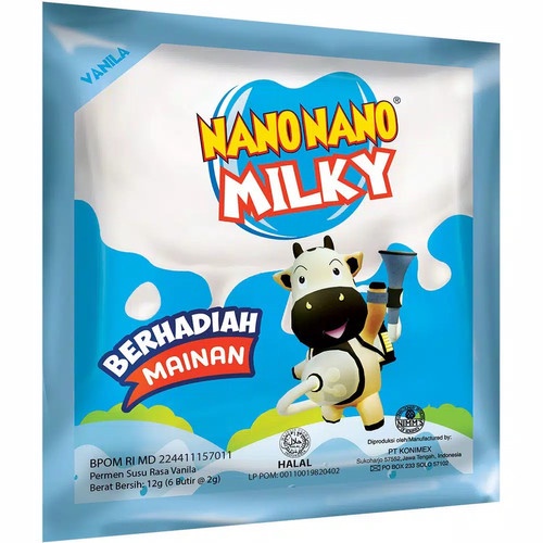 Jual NANO NANO MILKY Rasa VANILA Permen Susu Milk Candy 12gr | Shopee ...