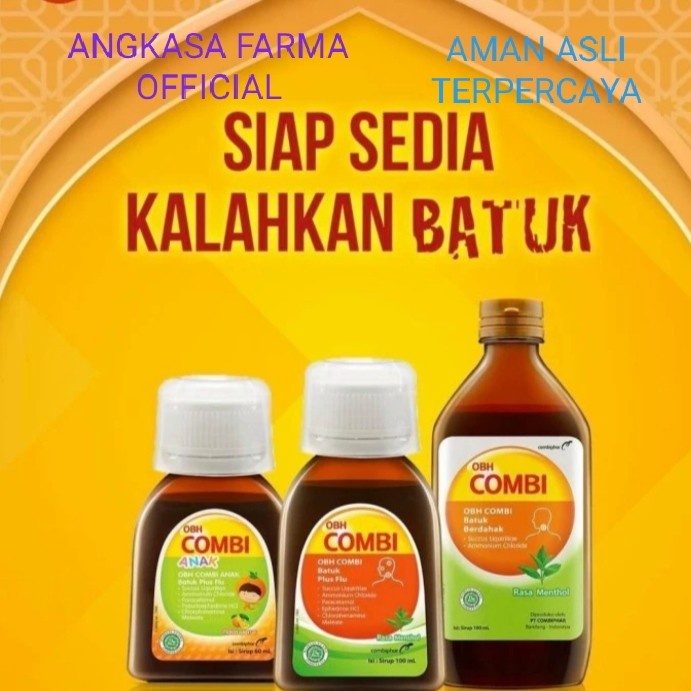 Jual OBH COMBI BATUK PLUS FLU 100 // SIAP SEDIA KALAHKAN BATUK - 60ml ...