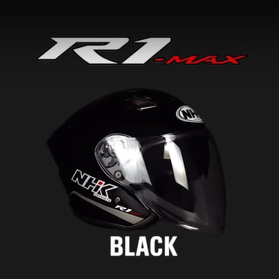Jual HELM NHK R1 MAX BLACK GLOSS | Shopee Indonesia