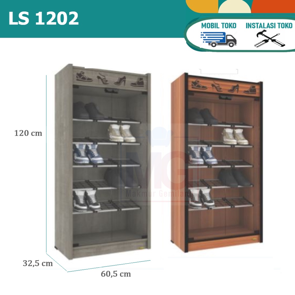 Jual Rak Sepatu | Lemari Sepatu Pintu Kaca Minimalis - LS 1201 / LS 1202 / HUGA 4220 / SR 60 ...