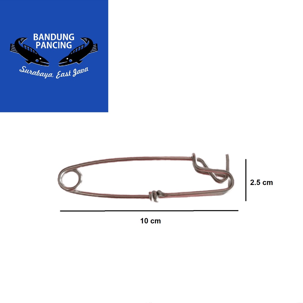 Jual 10 Pieces Stainless Steel Longline Branch Hanger Snap Float Line ...