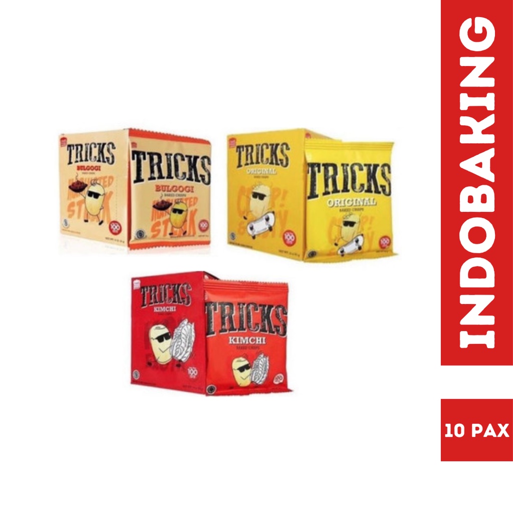 Jual Tricks Biskuit Kentang Potato Baked Chip Crisps Halal Box isi 10 ...