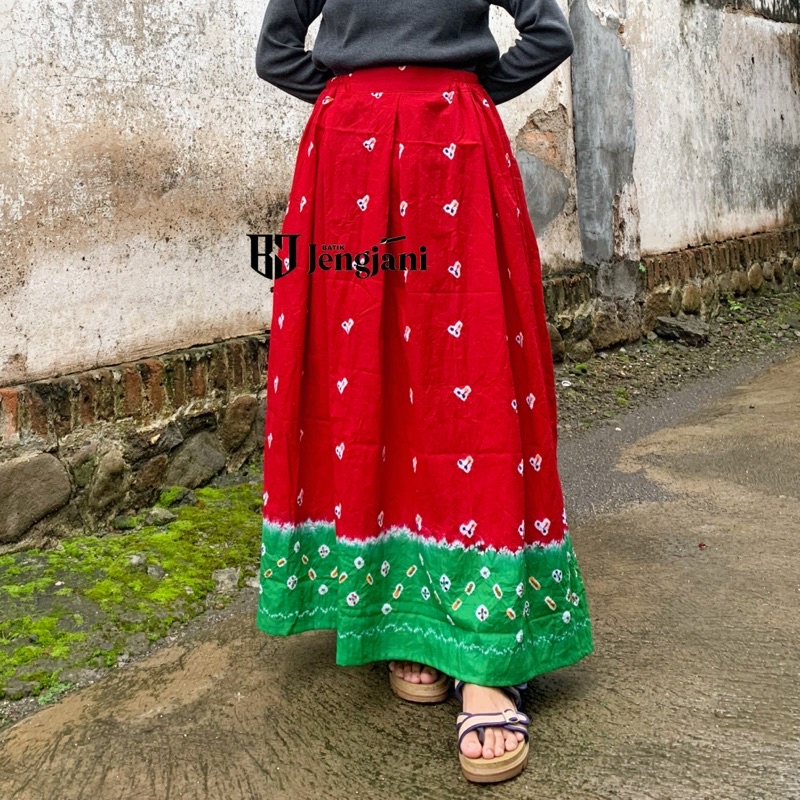 Jual Rok Jumputan Twotone | Samanta Batik Jumputan Skirt | Jumputan Ori ...