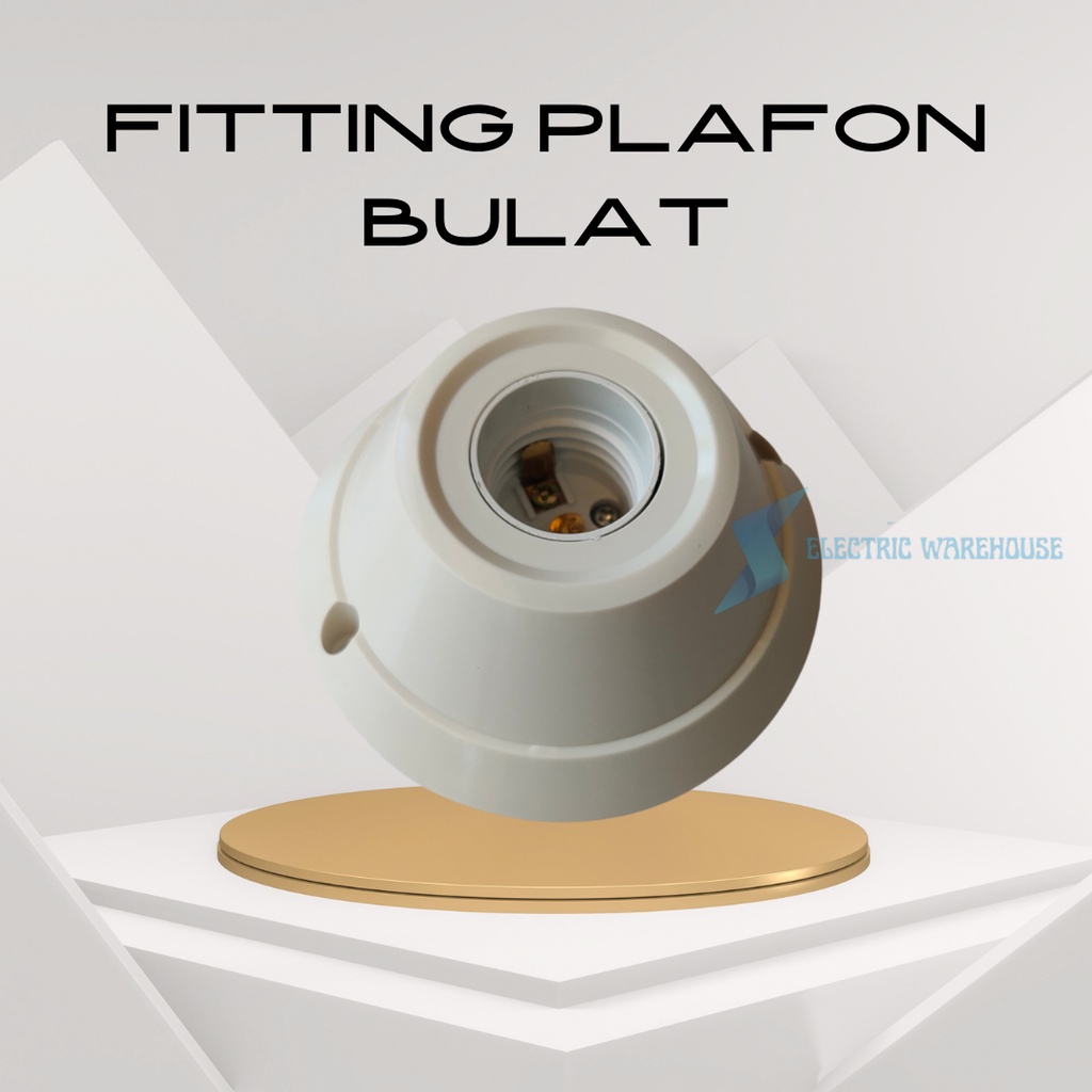 Jual PANASONIC FITTING LAMPU PLAFON E27 BULAT KOTAK SEGI NLP52202 ...