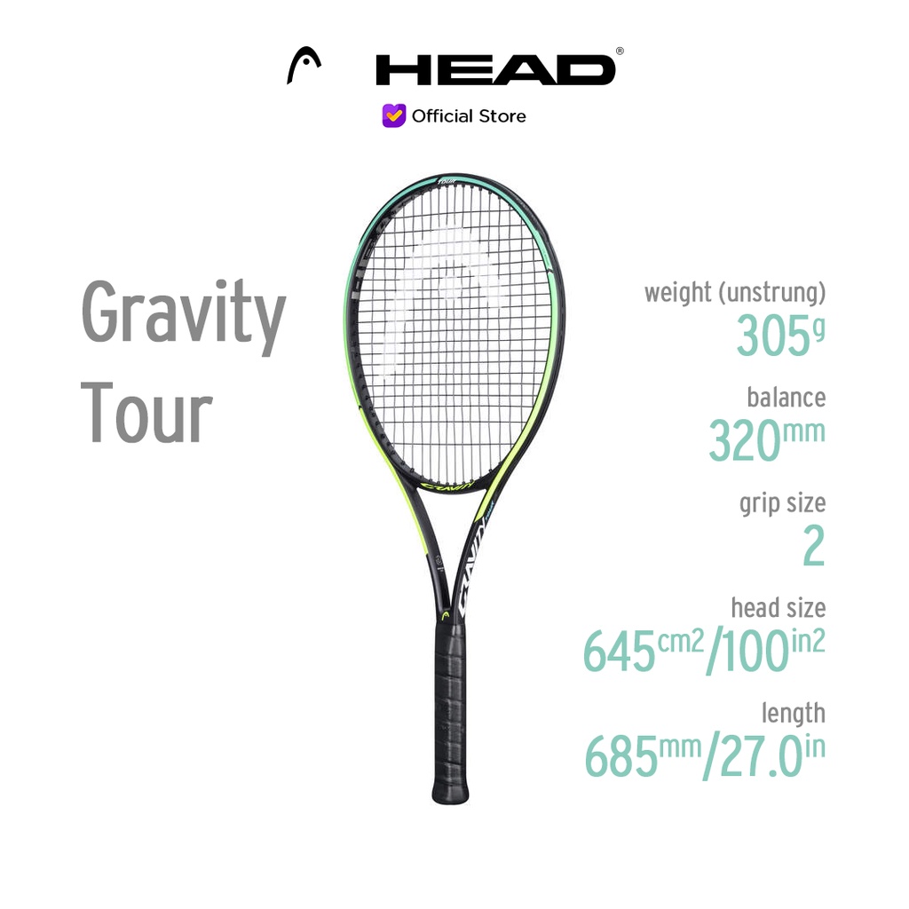 Jual HEAD Racket Gravity Tour 2022 - Raket Tennis Tanpa Senar | Shopee ...
