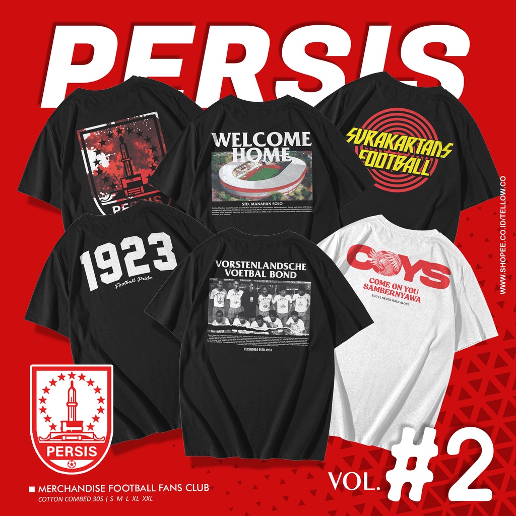 Jual Tshirt Kaos Suporter Bola Persis Solo 1923 Sambernyawa_ VOL. #2 ...