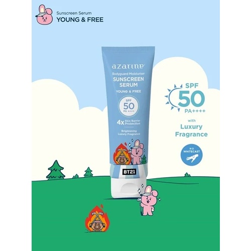 Jual AZARINE X BT21 BODY GUARD MOISTURIZER SUNSCREEN SERUM SPF50 PA ...