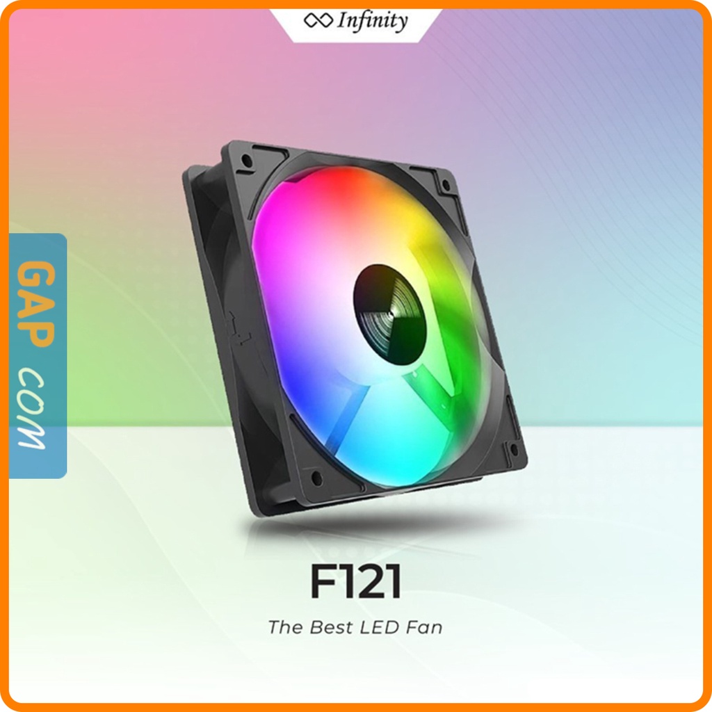Jual Fan Casing Infinity F121 Rainbow Fix RGB 12CM Single Fan PC Case ...